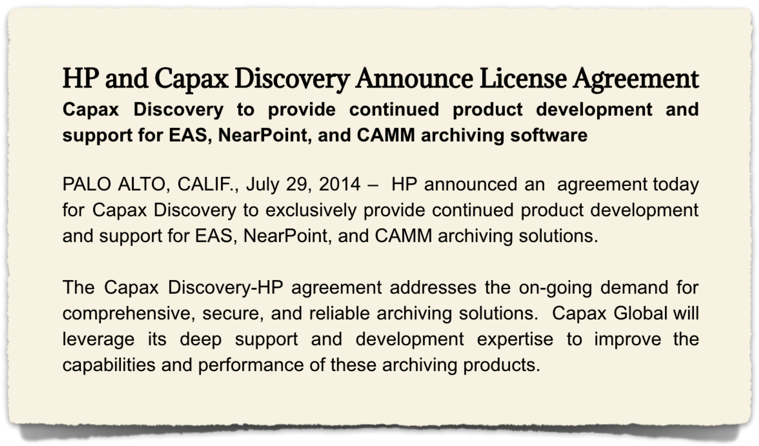 Capax Discovery 2.0 | Tony Walker Post